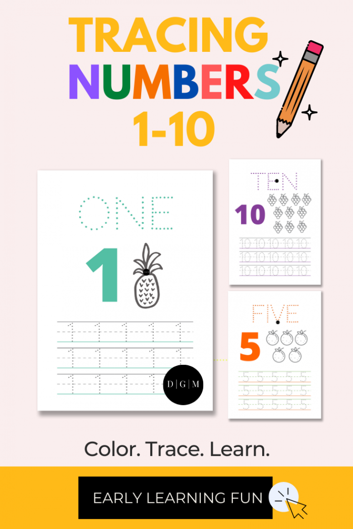 Fruity Number Tracing – The {DGM} Printable Shop